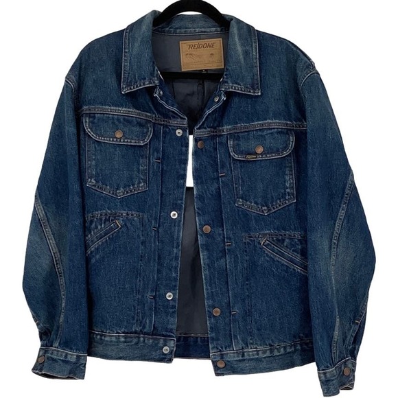 Re/Done | Jackets & Coats | Redone Sz Medium 6s Snap Front Denim ...